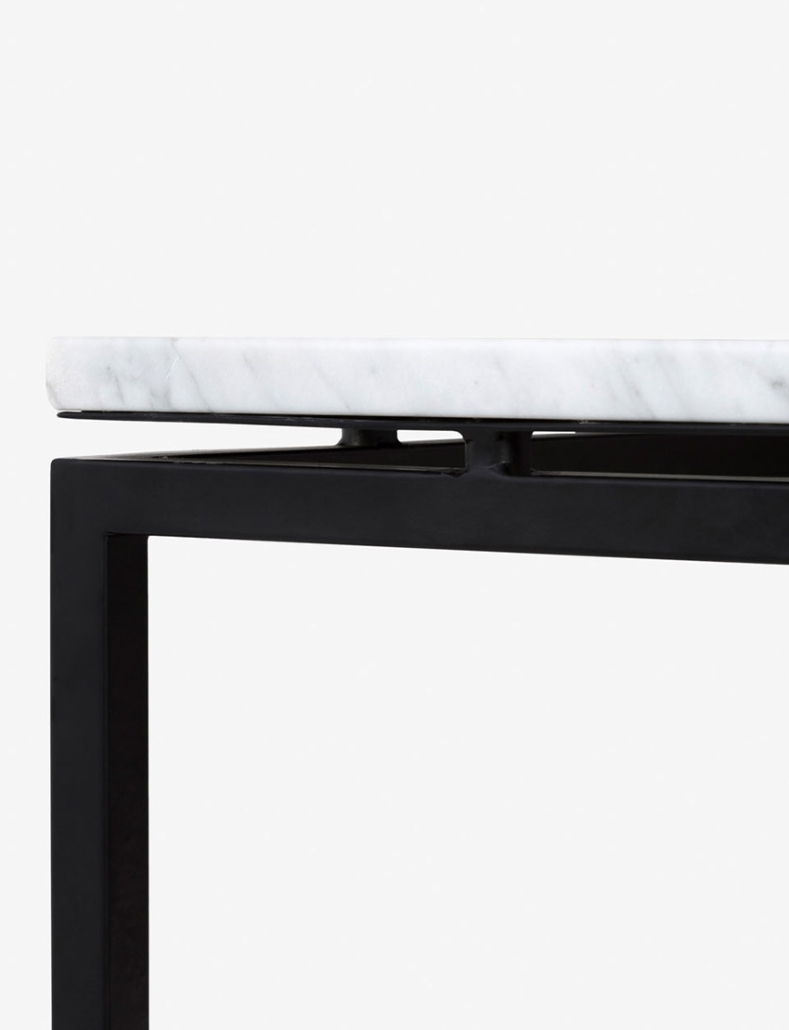 Palermo Black Mild Steel Frame with Marble Top – Kris Jensen Design ...